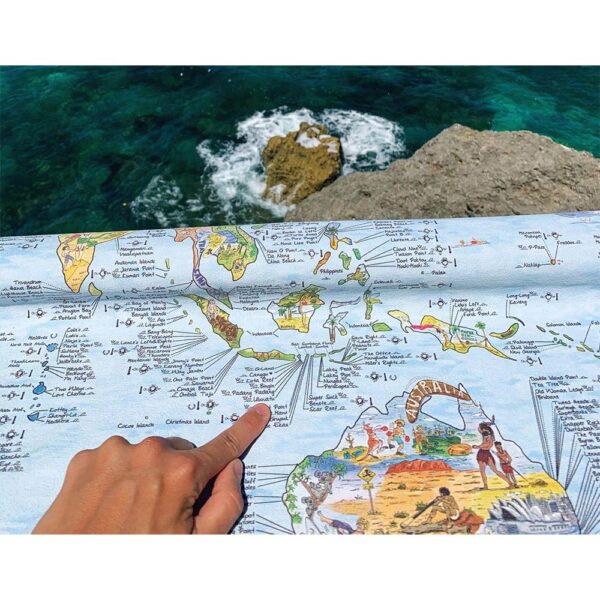 AWESOME MAPS | 滑浪衝浪世界地圖海報Awesome Maps Surf Trip Map 海報/掛畫/掛布🗺 - 潛行世界 ...