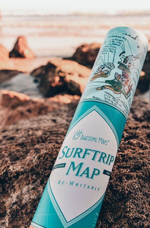 AWESOME MAPS | 滑浪衝浪世界地圖海報Awesome Maps Surf Trip Map 海報/掛畫/掛布🗺 - 潛行世界 ...